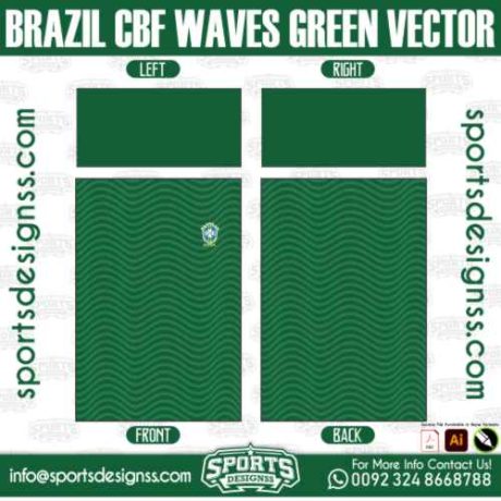 BRAZIL CBF WAVES GREEN VECTOR - Sports Designss