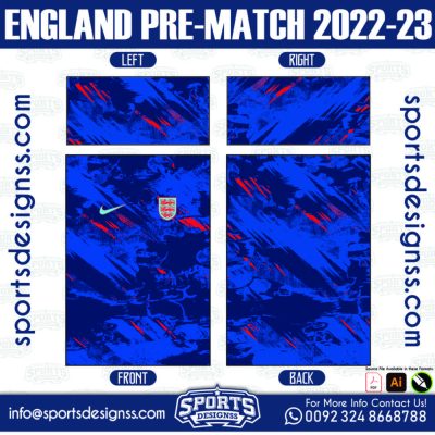 ENGLAND PRE-MATCH 2022-23 - Sports Designss