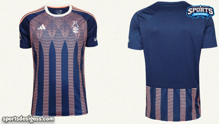 "Adidas Nottingham Forest 23-24 Third Kit: Navy and Coral Elegance ...