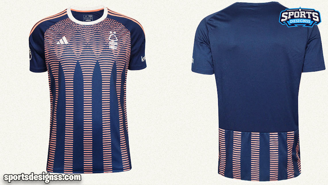"Adidas Nottingham Forest 23-24 Third Kit: Navy and Coral Elegance ...
