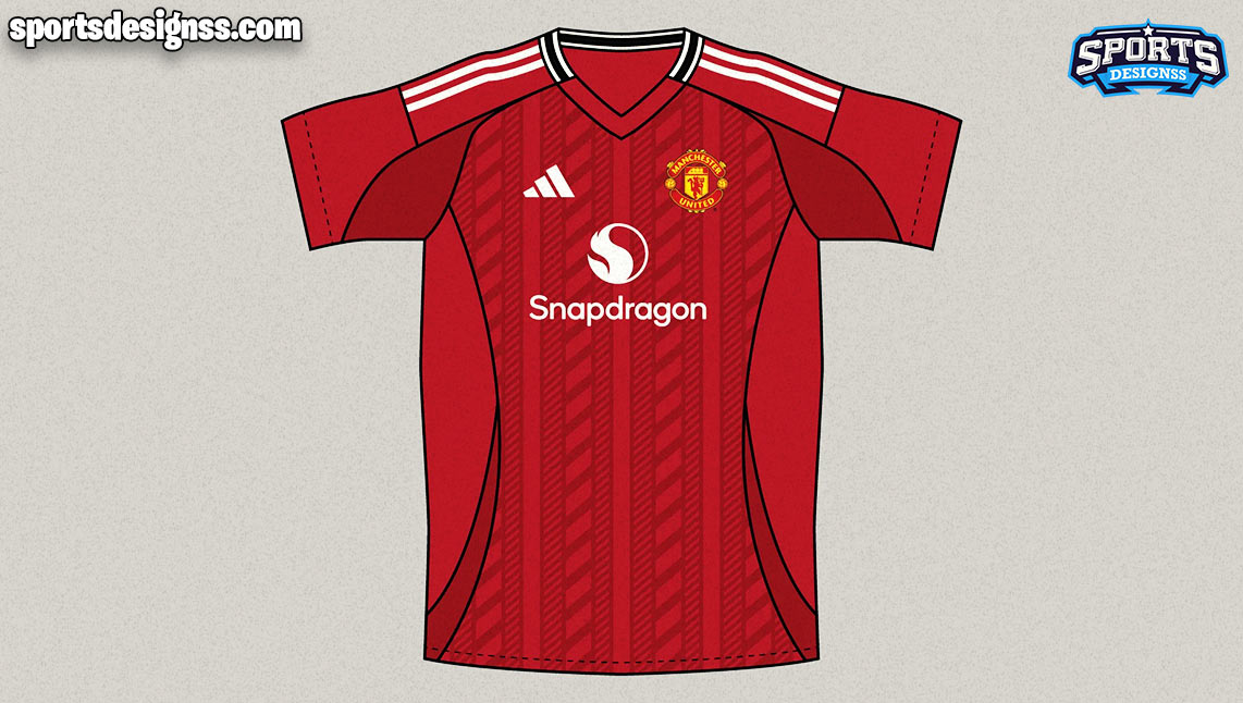 MANCHESTER UNITED 2024-25 Home Shirt: Imagining the Future of Red ...