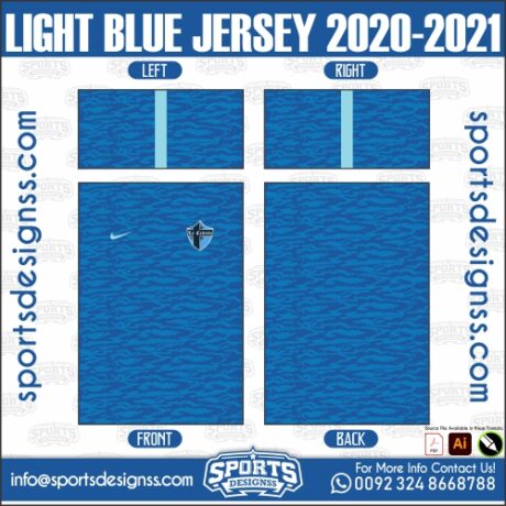 LIGHT BLUE JERSEY 2020-2021 - Sports Designss