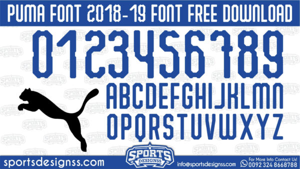 Puma Font 2018-19 Soccer Font Free Download by Sports Designs ...
