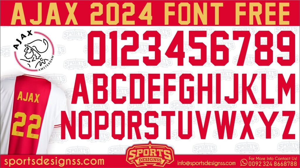 AFC Ajax Font 2024 Free Download | Football/Soccer 2023/24 Font Free ...