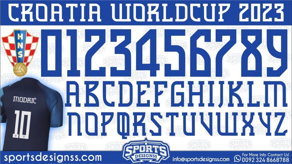 Croatia 2022-23 Qatar Worldcup Font Free Download by Sports Designss ...