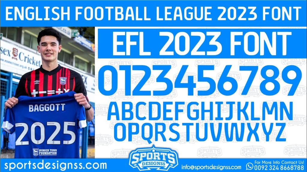 English Football League 2023 Font Free Download by Sports Designss ...