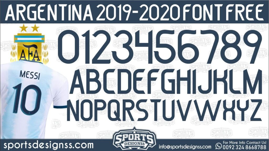 Argentina 2019-20 Football Font by Sports Designss_Download Argentina 2020 Font free: FREE ...