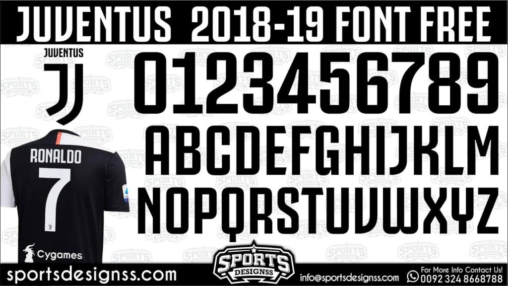 Juventus 2019-20 Football Font by Sports Designss_Download Juventus ...