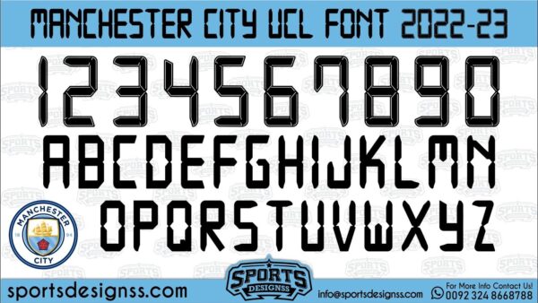 Manchester City UCL 2022-23 Font Free Download by Sports Designss_Free ...