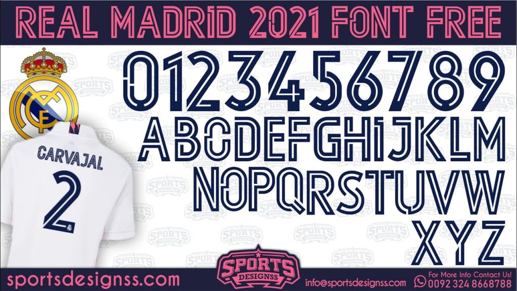 Real Madrid 2021 Football Font by Sports Designss_Download Real Madrid ...