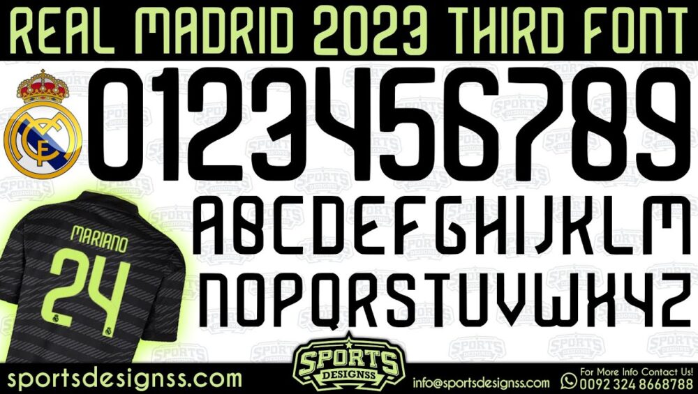 Real Madrid 2022-23 Font Free Download by Sports Designss _ Download ...