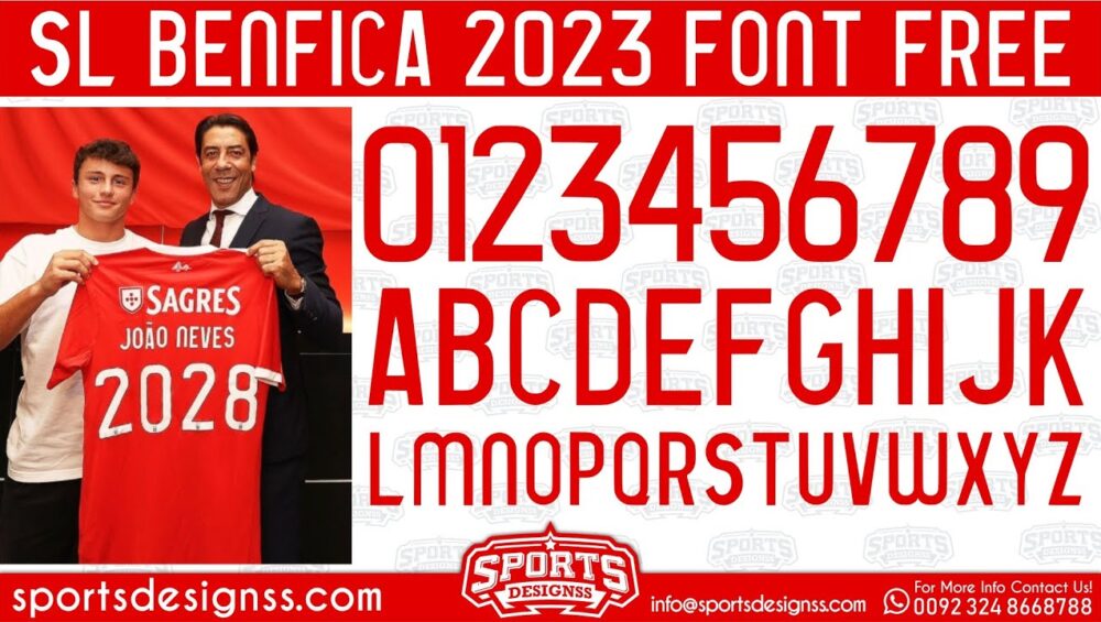 SL Benfica 2023 Football Font Free Download by Sports Designss_Free ...