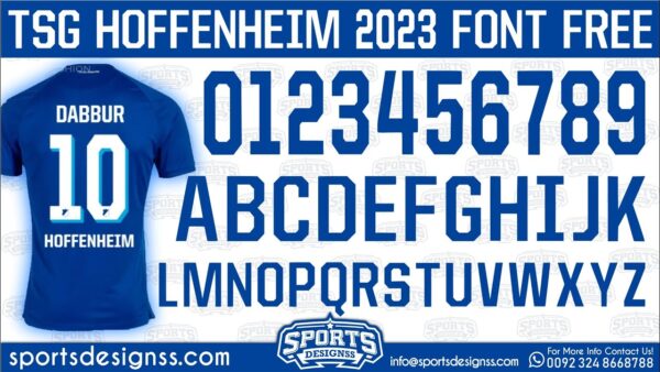 TSG HOFFENHEIM 2023 Football Font Free Download Sports Designss_Free ...