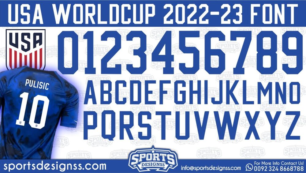 USA Worldcup 2022-23 Font Free Download by Sports Designss _ Download ...
