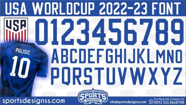 USA Worldcup 2022-23 Font Free Download by Sports Designss _ Download ...
