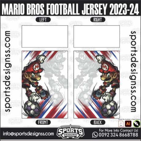 MARIO BROS FOOTBALL JERSEY 2023-24 - Sports Designss