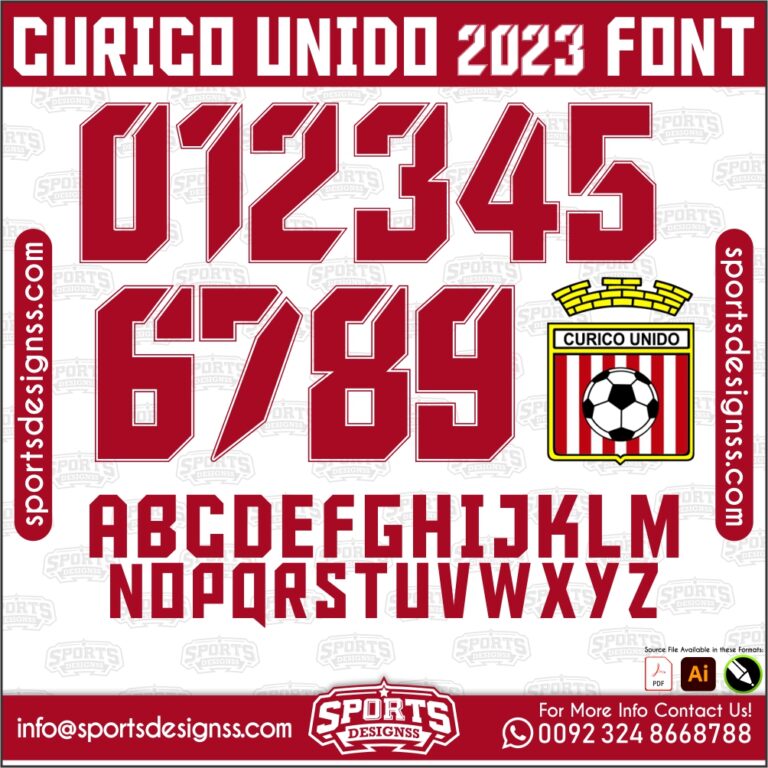 Curico Unido 2023 FONT Download by Sports Designss _ Download Football ...