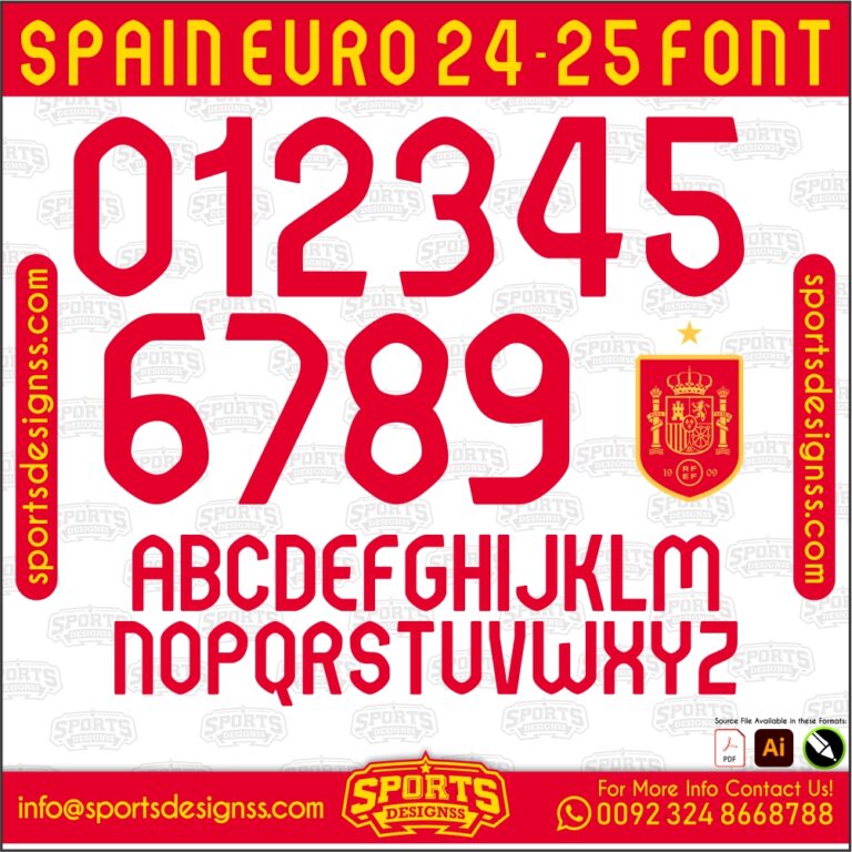 Spain euro 24-25 FONT Download by Sports Designss _ Download Football ...