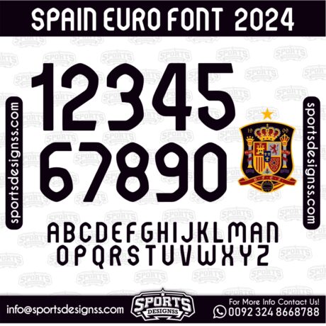Spain Euro 2024 FONT Download by Sports Designss _ Download Football ...