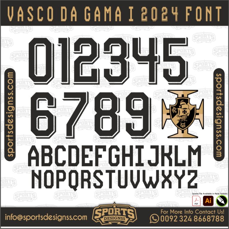 Vasco da Gama 2024 FONT Download by Sports Designss _ Download Football ...
