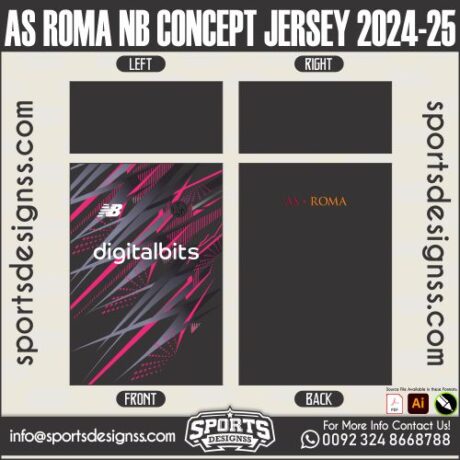 AS ROMA NB CONCEPT JERSEY 2024-25 - Sports Designss