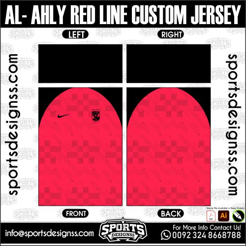 AL- AHLY RED LINE CUSTOM JERSEY - Sports Designss