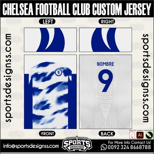CHELSEA FOOTBALL CLUB CUSTOM JERSEY - Sports Designss